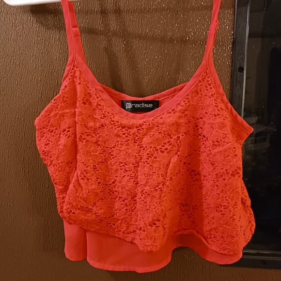 Tops | Paradise Orangy Tank | Poshmark